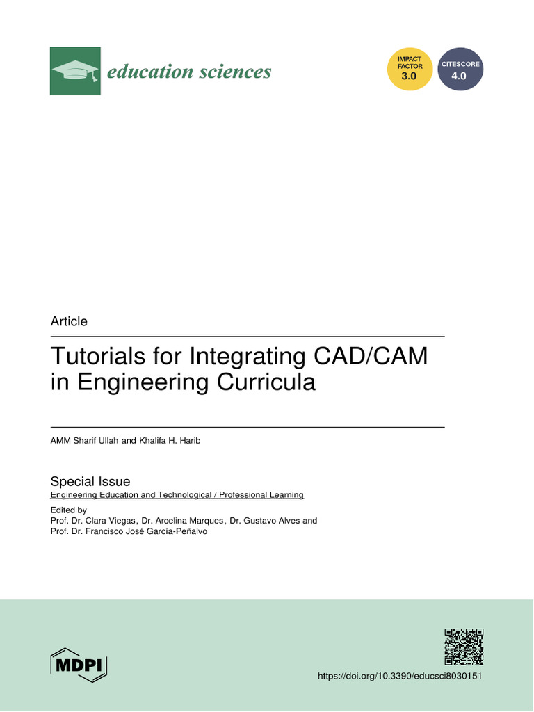 Education 08 00151 With Cover | PDF | Computer Aided Design | Engineering
