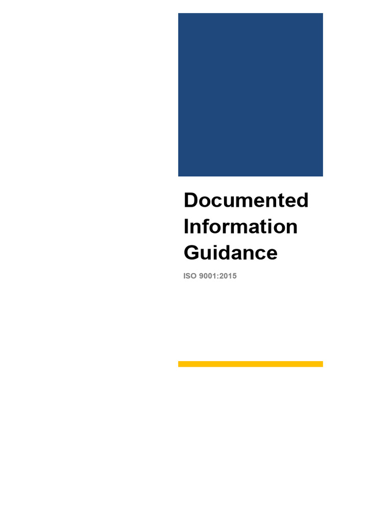 Documented Information Guidance | PDF | Quality Management System | Iso ...