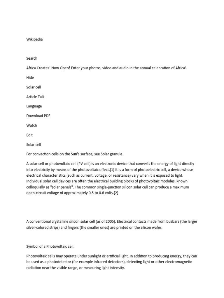 Solar Energy and Photovoltaic Power Energy | PDF | Photovoltaics ...