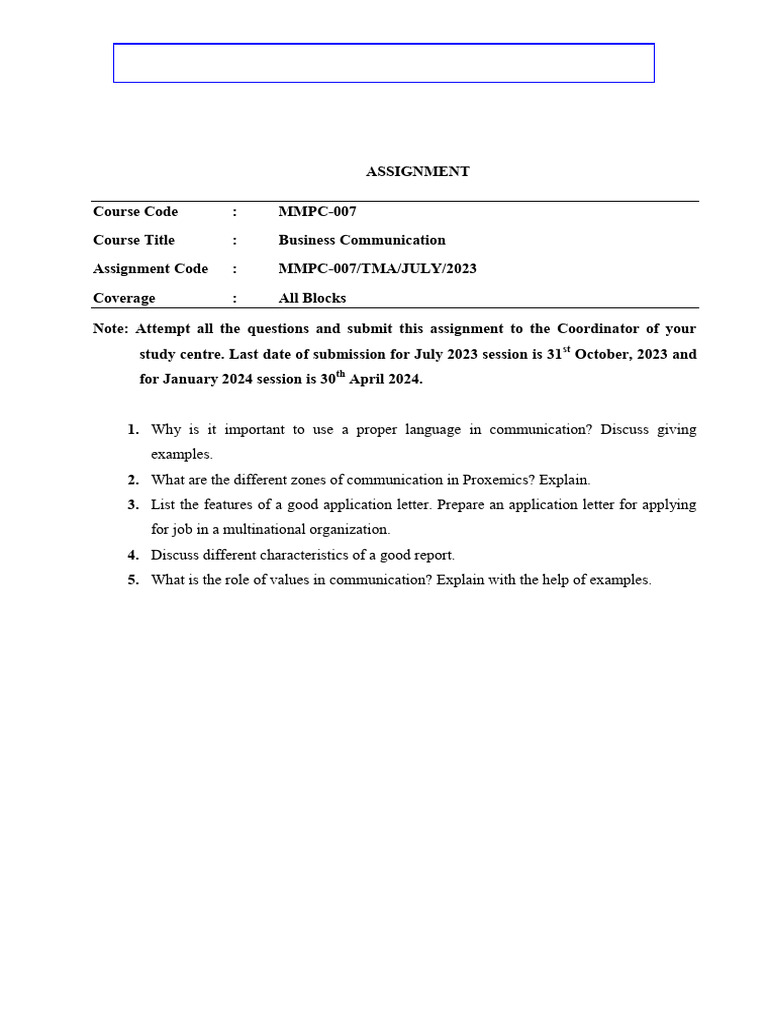 MMPC 007 23-24 @assignment - Solved - IGNOU | PDF | Communication | Intimate Relationships