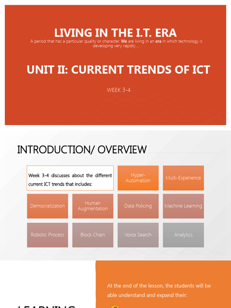 Week3-4_Current IT Trends of ICT | PDF | Analytics | Machine Learning