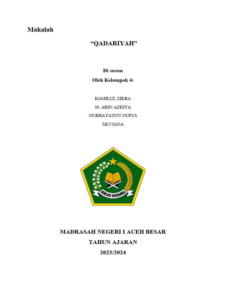 Makalah Qadariyah | PDF