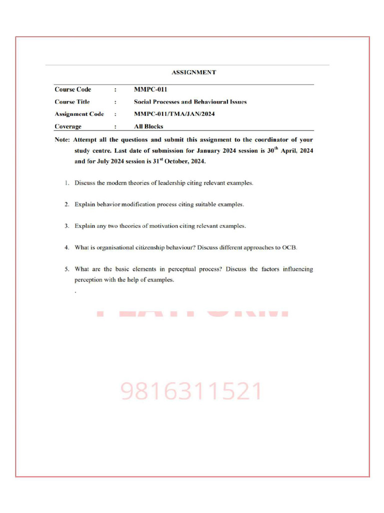 MMPC 011 23-24 @assignment - Solved - IGNOU | PDF