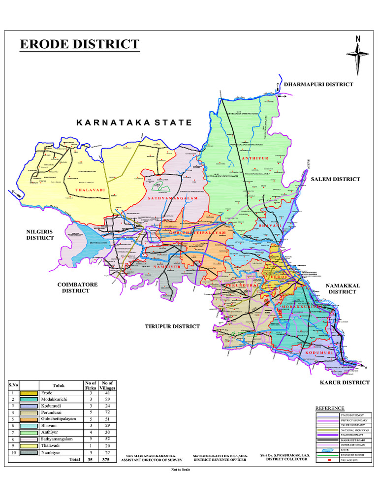 Erode District Map | PDF