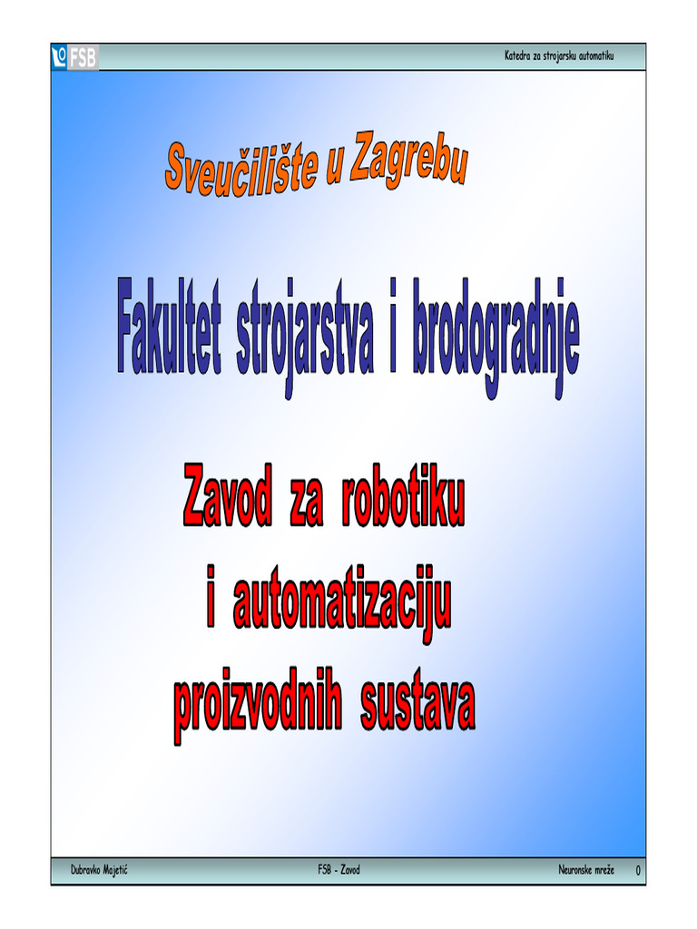 03 Neuronske Mreze 2020 Primjena | PDF