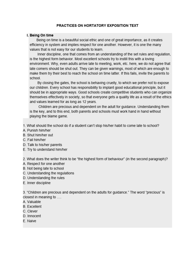 Practices On Hortatory Text | PDF | Cost Of Living | Recycling