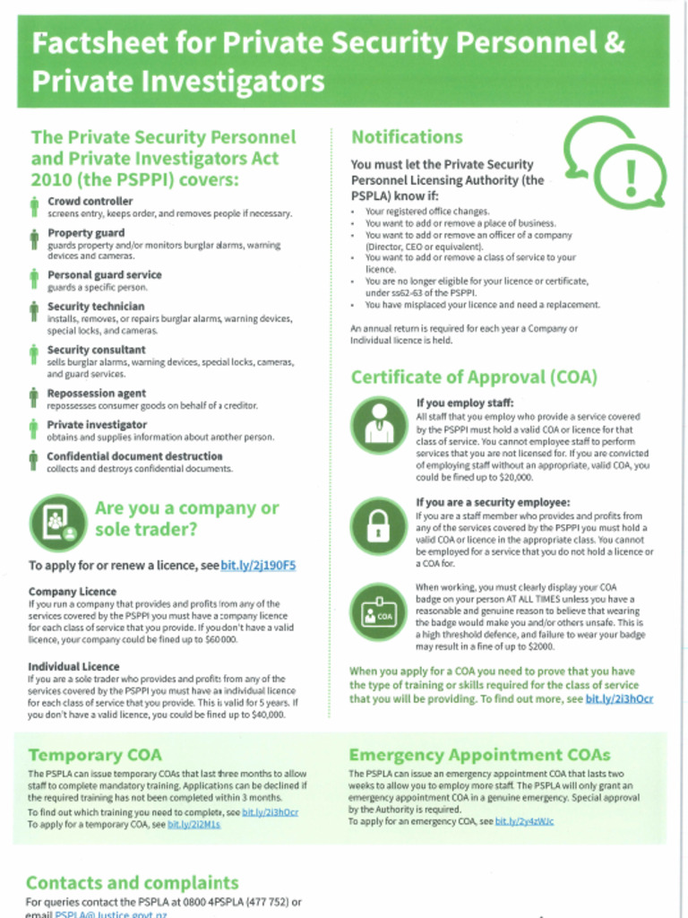 PSPLA Fact Sheet | PDF