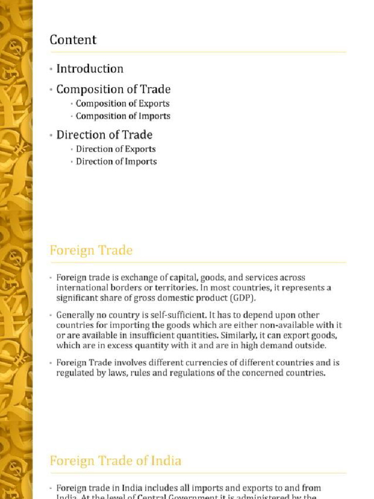 India Foreign Trade | PDF