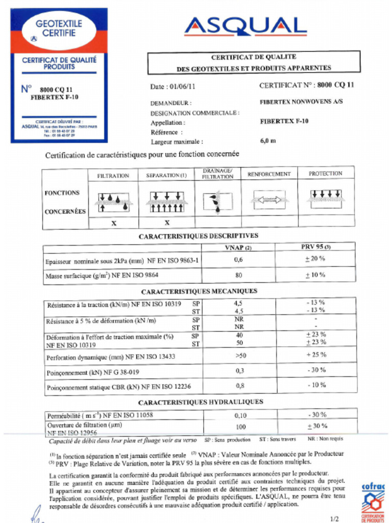 FT Géotextile | PDF