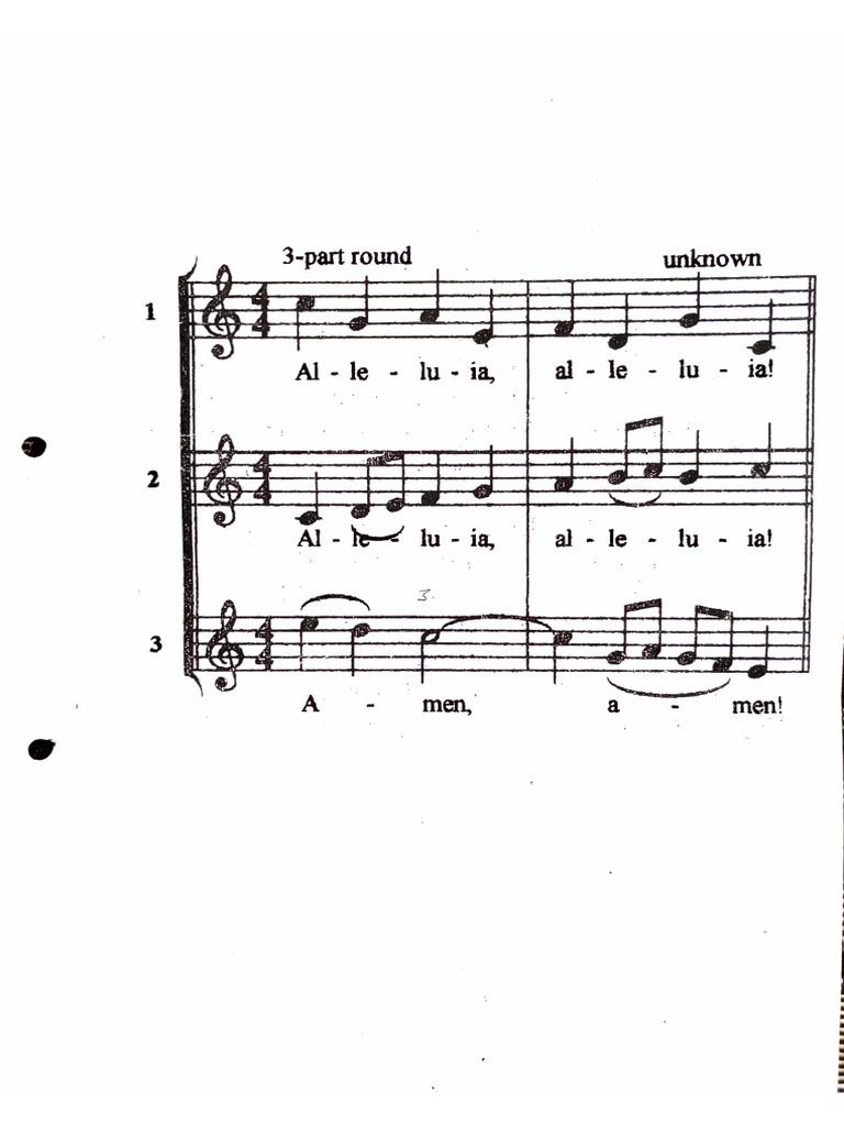 Alleluia 3-Part Round | PDF