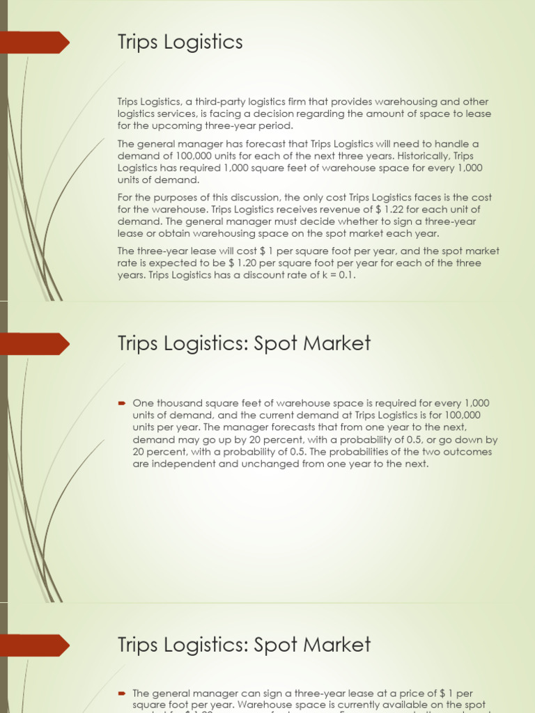Trips Logistics | PDF | Demand | Logistics