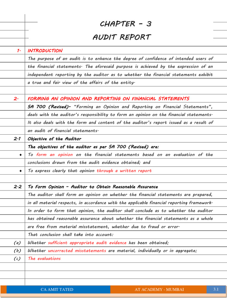 Audit Report | Download Free PDF | Going Concern | Auditor's Report