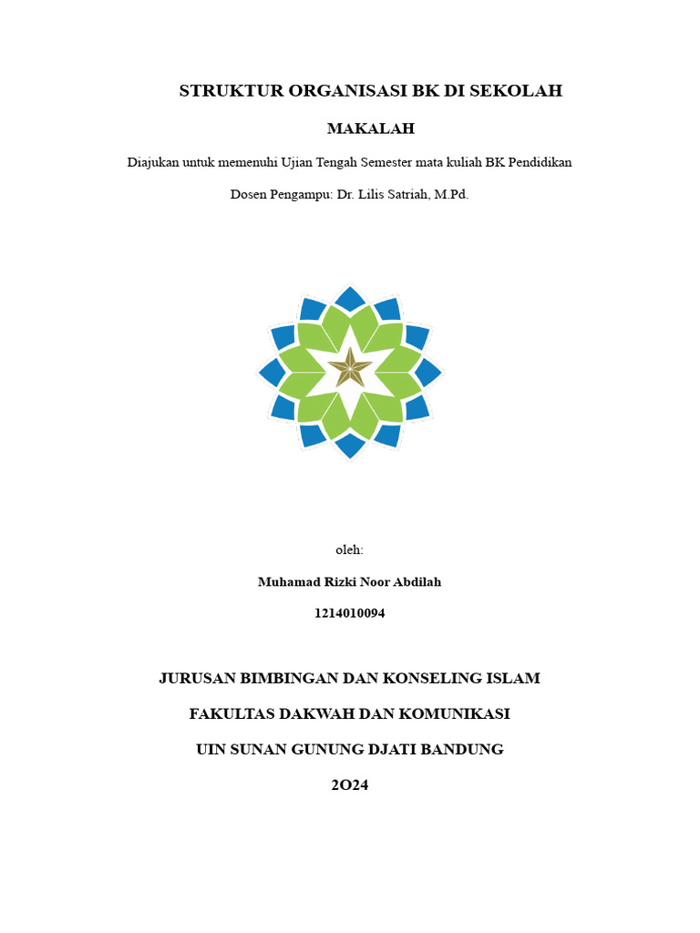 Struktur Organisasi BK di Sekolah | PDF