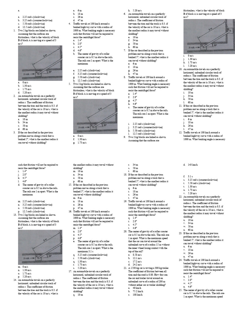 Problem Set 14 | Download Free PDF | Force | Physical Quantities