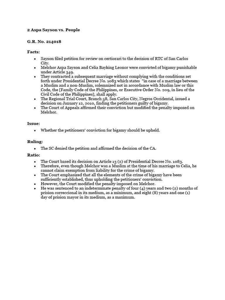 2 Aspa Sayson Vs PPL | PDF