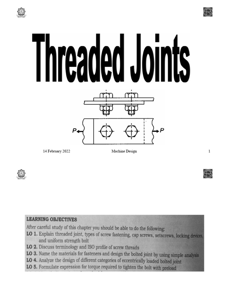 5_chap_machine design_threaded joints | PDF | Screw | Nut (Hardware)