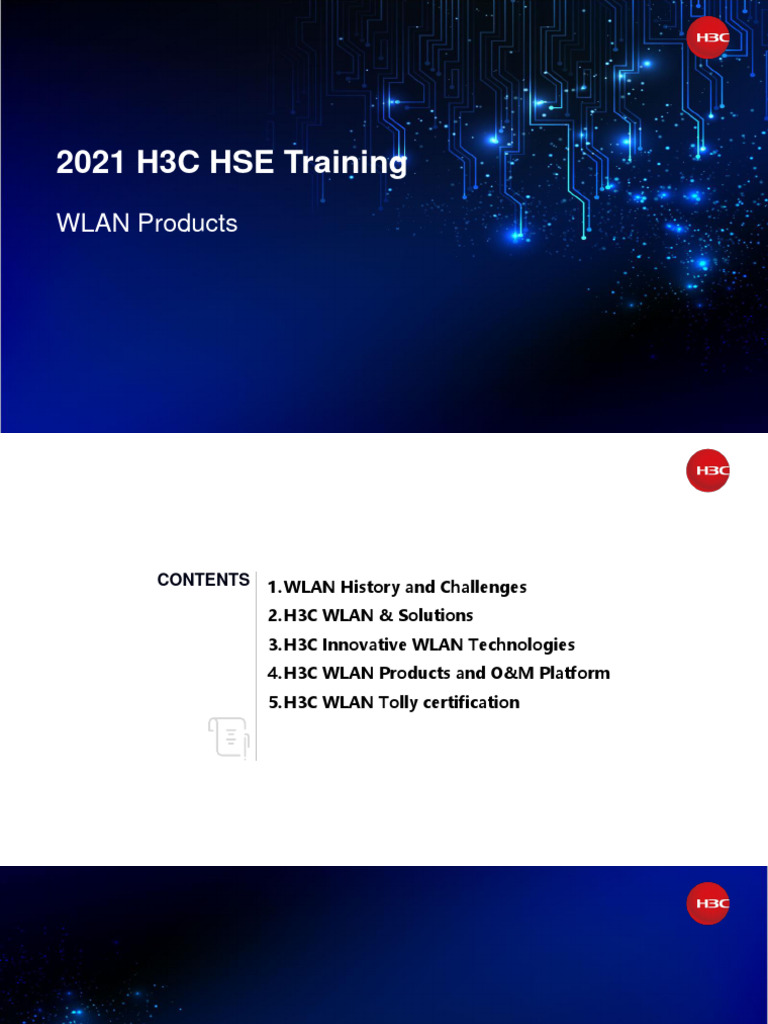 【HSE】2021 HSE Training - Product Certified - H3C WLAN | PDF | Computer ...