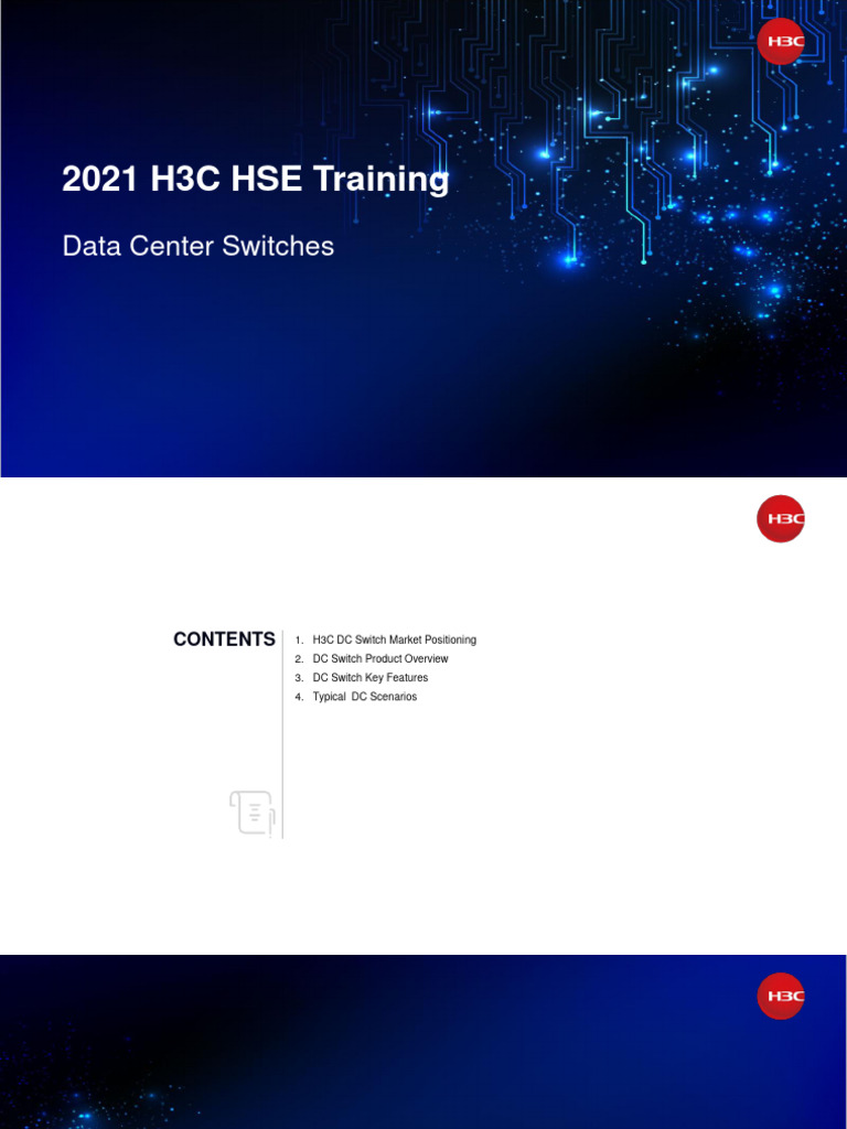 【HSE】2021 HSE Training - Product Certified - H3C DC Switch | PDF | Network Congestion ...