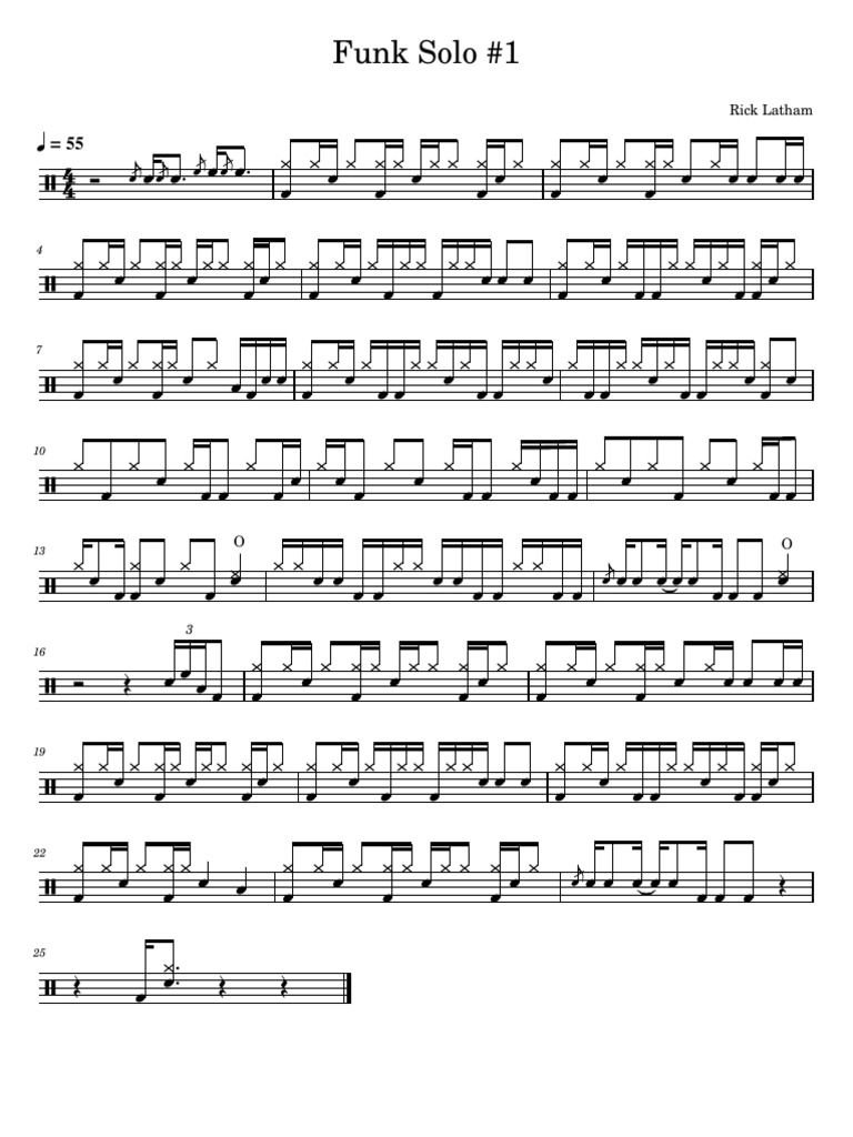 Rick Latham Funk Solo 1 | PDF