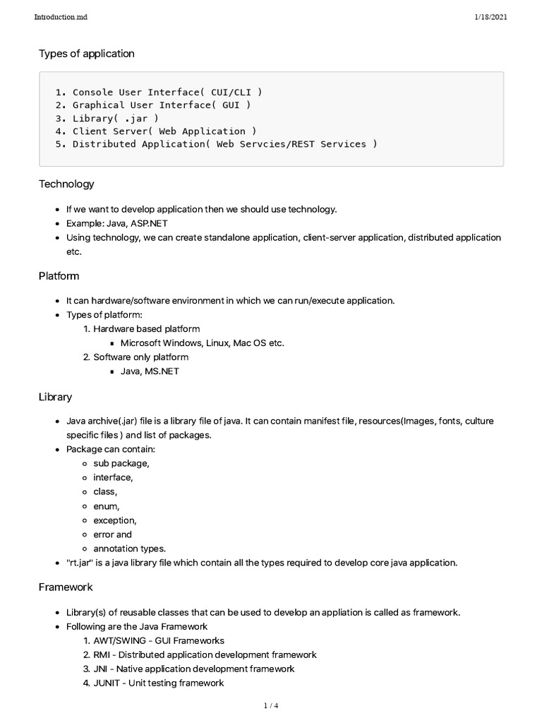 Introduction Pdf Java Programming Language Java Software Platform 