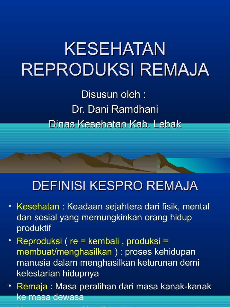 PDF Materi Penyuluhan Kespro Remaja | PDF