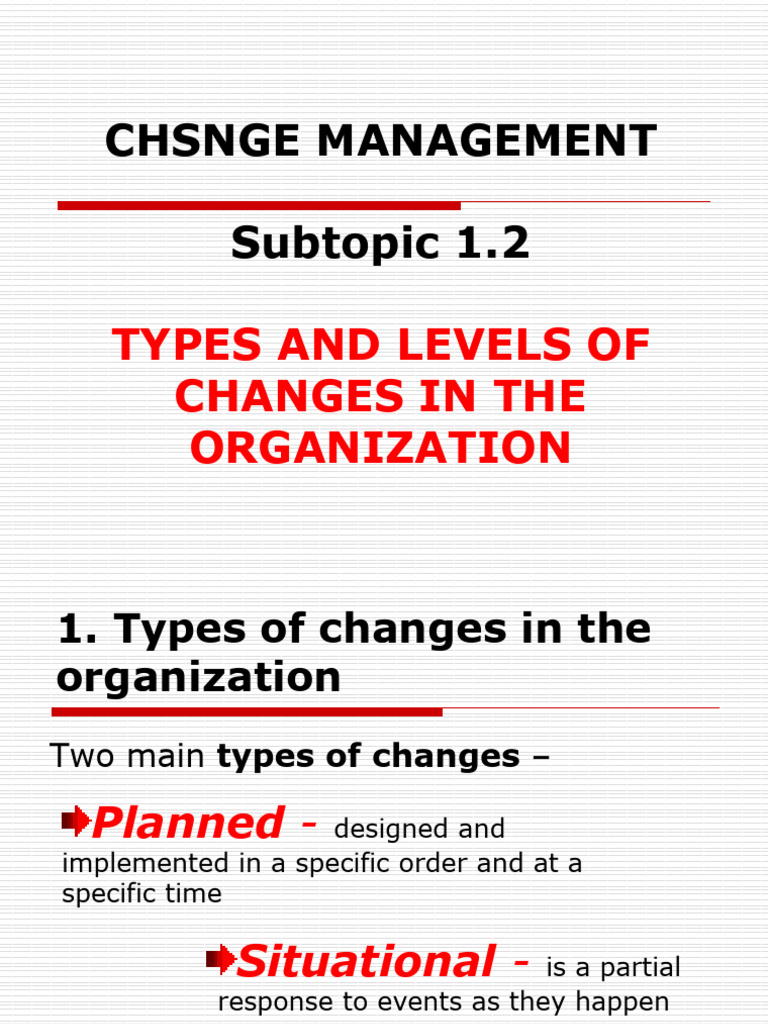 Change Management. Lecture 2 | PDF | Organizational Behavior | Motivation