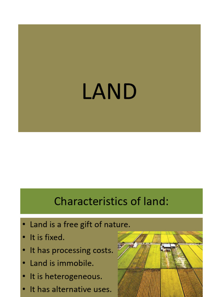 Land PPT 3 | PDF | Agriculture | Food Industry