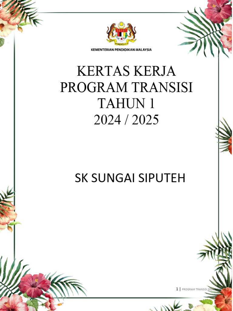 Contoh Kertas Kerja Transisi | PDF