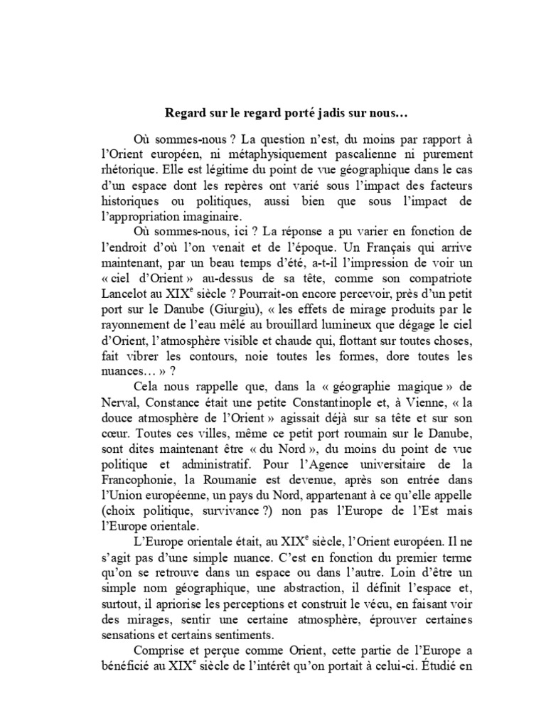 Regard Sur Le Regard | PDF