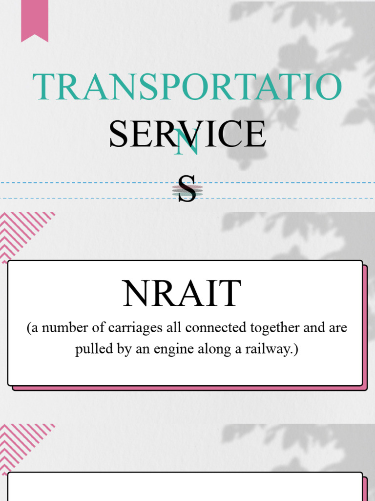 Philippine Transportation Services Overview | PDF | Rapid Transit ...