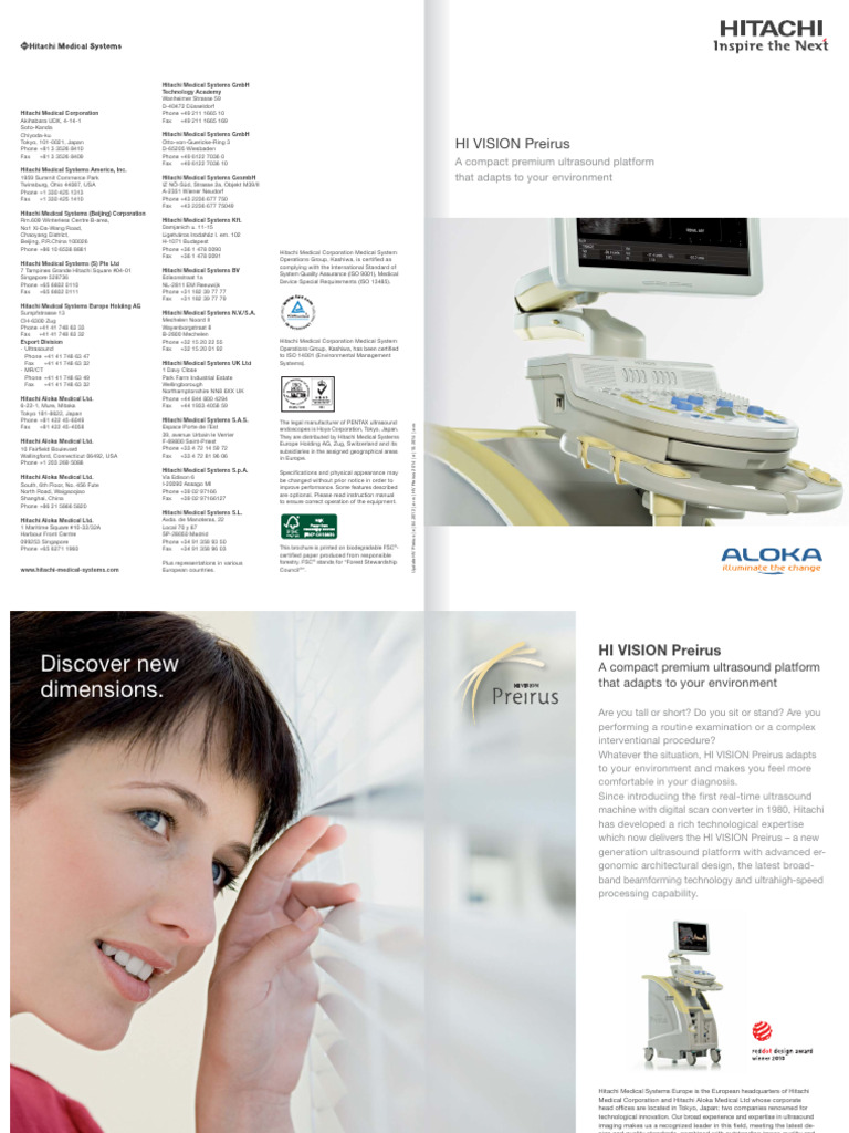 Hitichi Hi-Vision Preirus Brochure | Download Free PDF | Medical ...