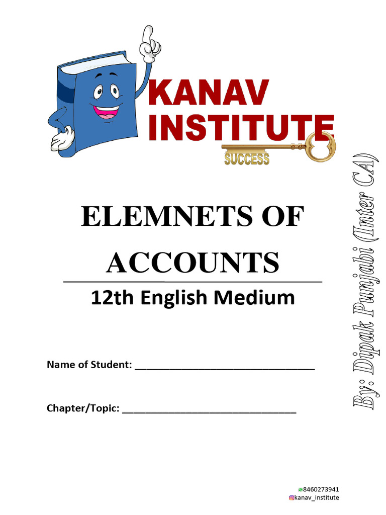 Elements of Accounts for 12th Grade | PDF