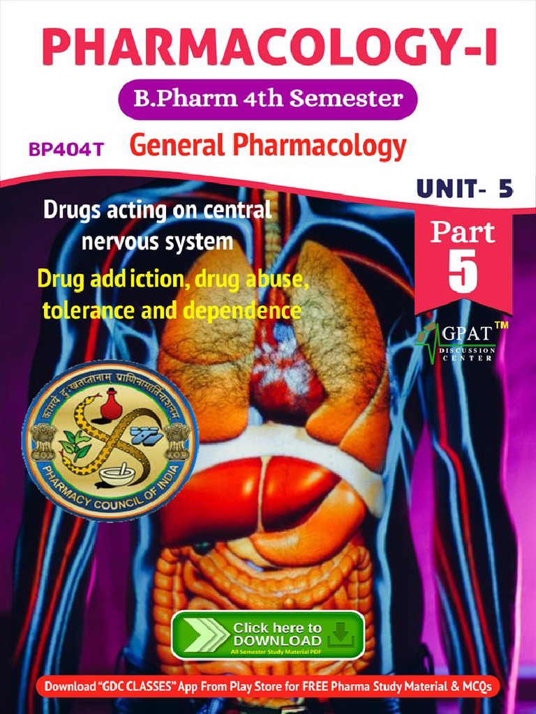 Unit 5 E Drug Addiction, Drug Abuse, Tolerance | PDF