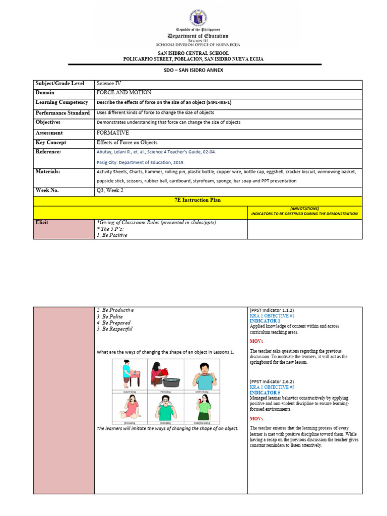 DLP Science Q3 Week2 Cot Edited | PDF | Learning | Teachers