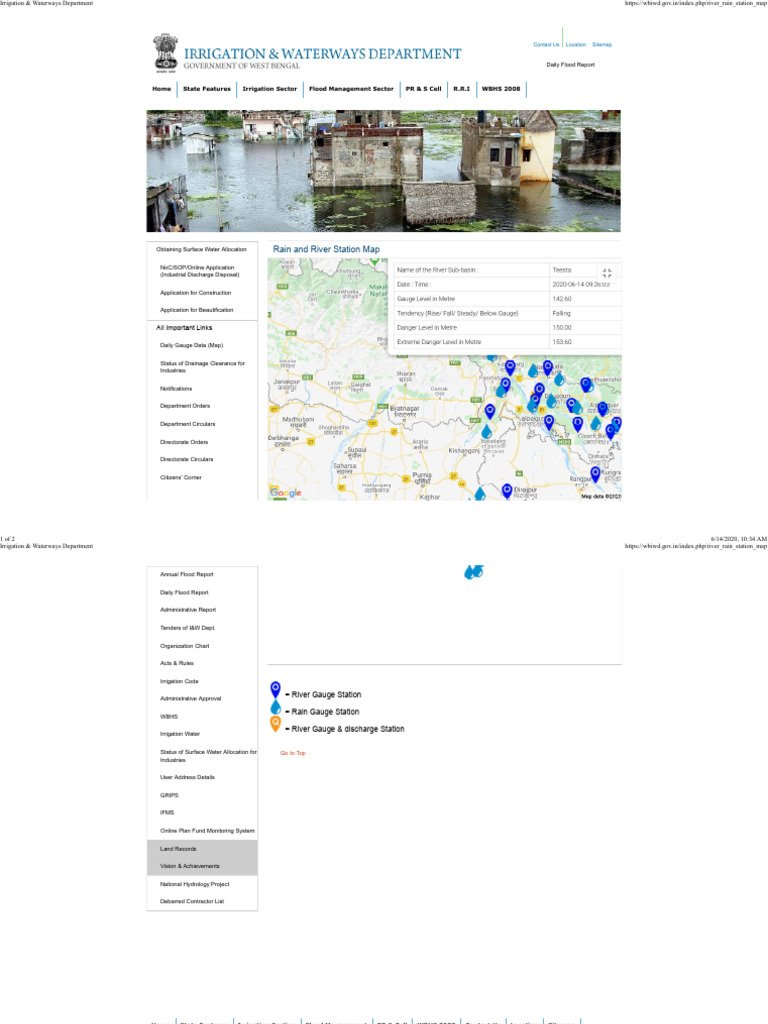Teesta Flood Level - I & WD Data | PDF | Water And The Environment ...