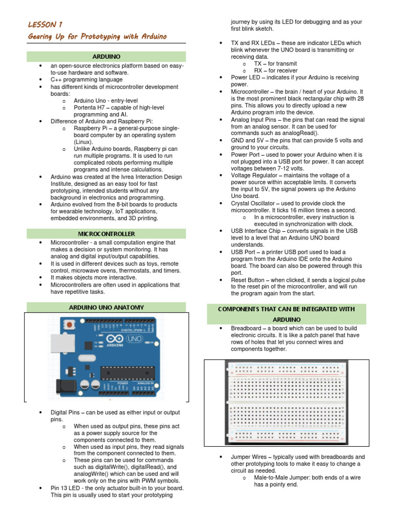 1st Semester Q1 Robotics (Notes) | PDF | Electrical Resistance And ...