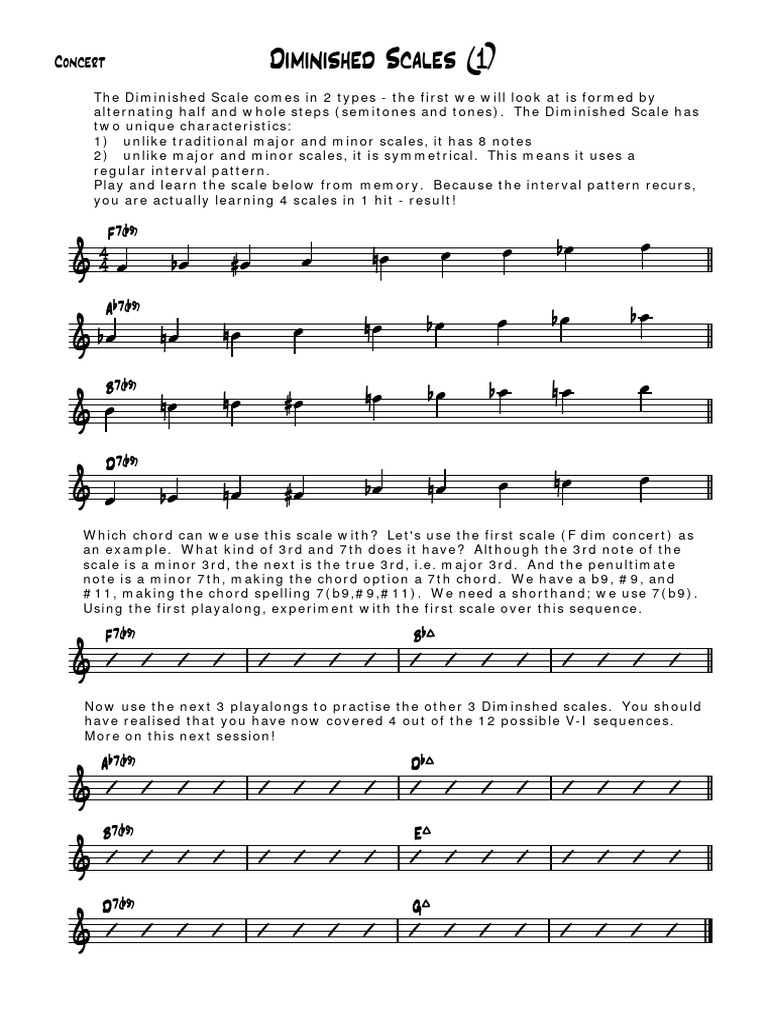 Diminished Scales | PDF