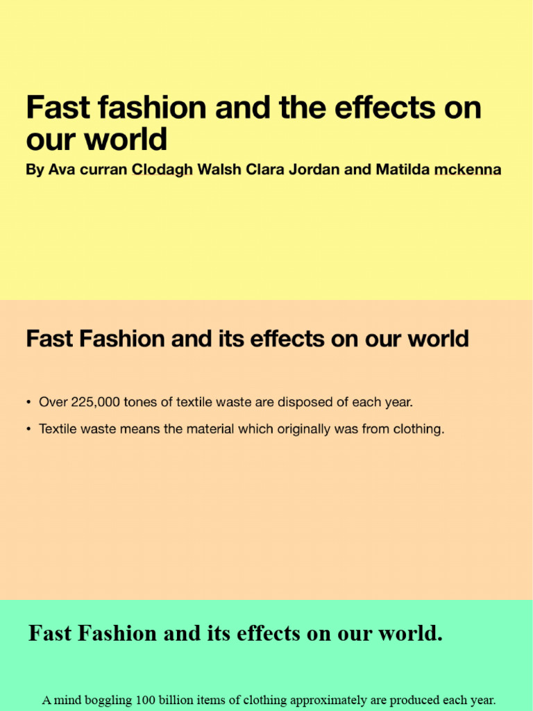 Fast Fashion's Environmental Impact | PDF