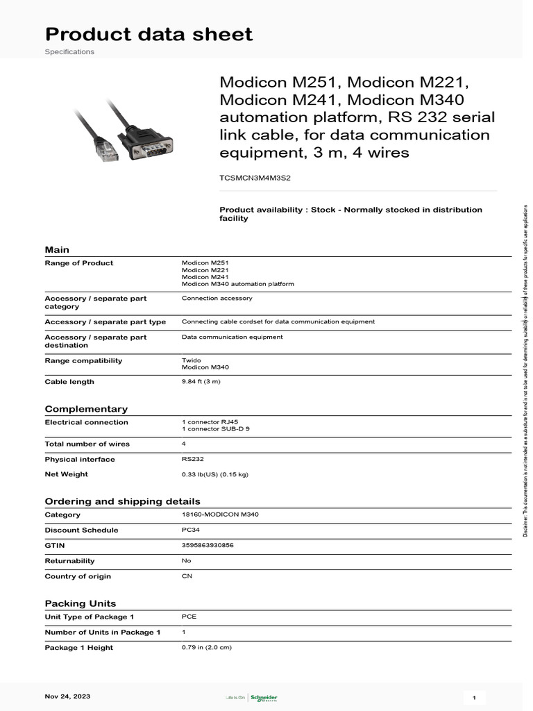 Modicon M258 Compact PLC For Machine Automation - TCSMCN3M4M3S2 | PDF
