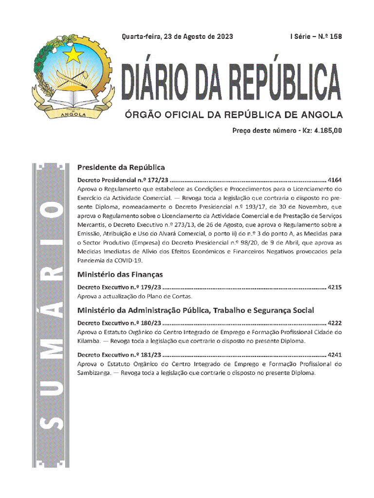 Procedimentos de Licenciamento Da Actividade Comercial | PDF