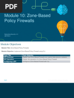10.3.11 Packet Tracer - Configure A ZPF | PDF | Firewall (Computing) | Router (Computing)