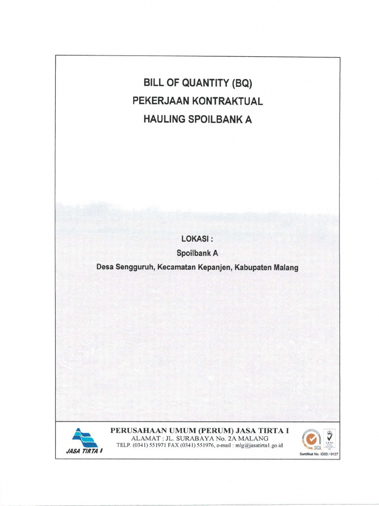 Bill of Quantity | PDF