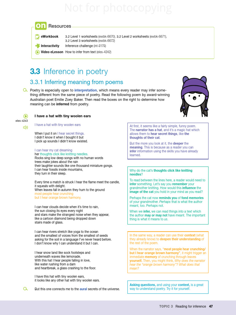 Inference in poetry | PDF | Poetry