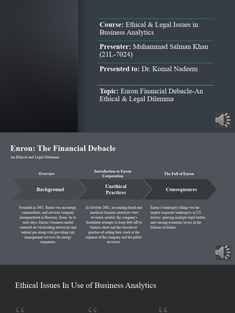 Enron's Ethical & Legal Crisis | PDF | Enron | Stocks