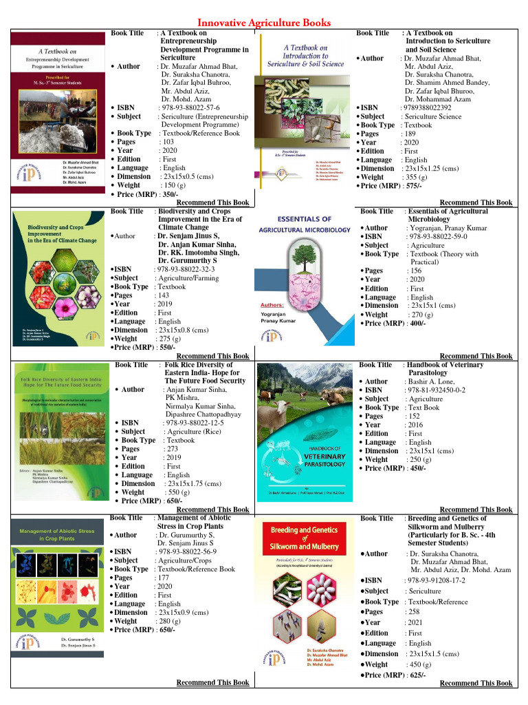 Agriculture Textbooks and Resources | PDF | Agriculture | Agricultural ...