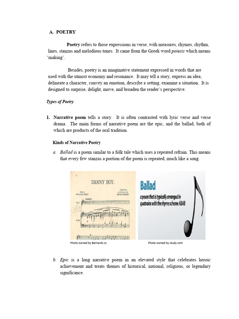 Lit 122 - Lesson 1 - Poetry | PDF | Poetry | Lyric Poetry