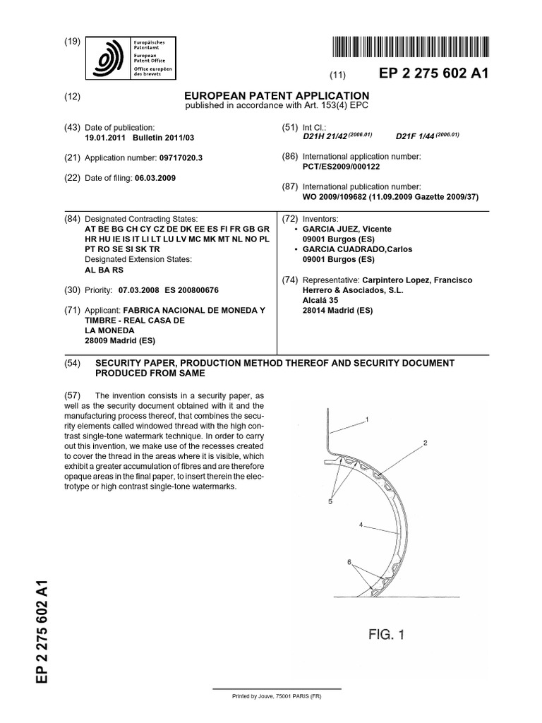 Security Paper and Production Method | PDF | Paper | Fibers