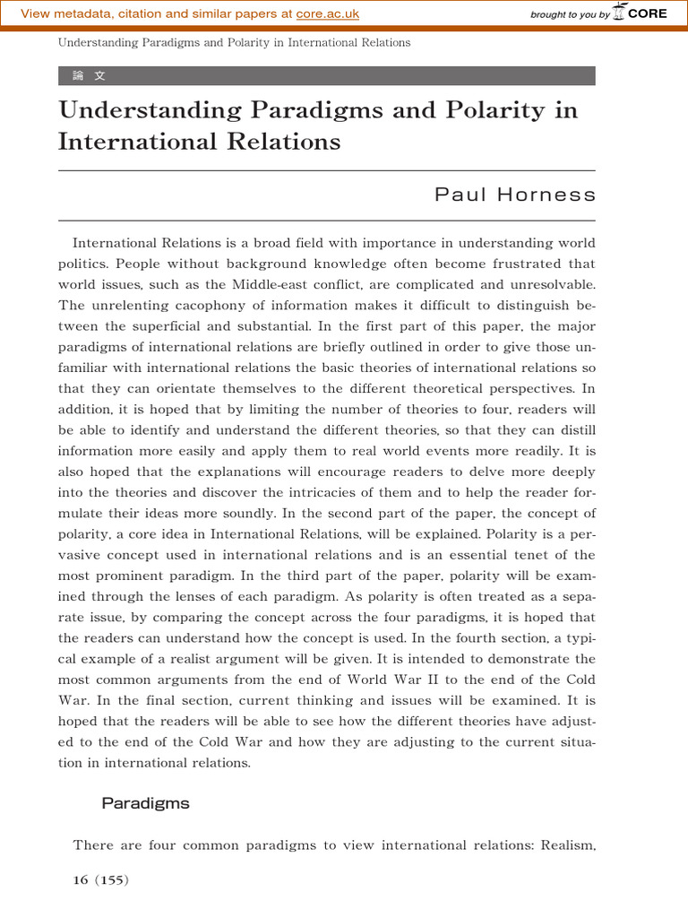 Understanding Paradigms and Polarity | PDF | Polarity (International ...