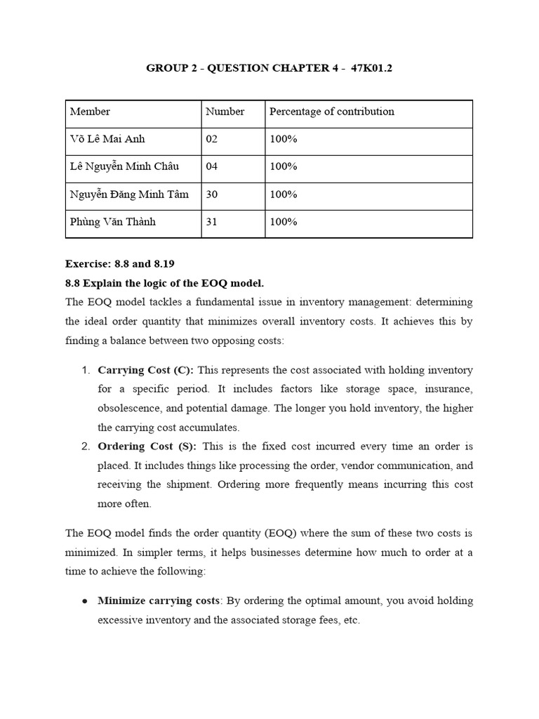 Group 2 Question Chapter 4 47K01.2 | PDF