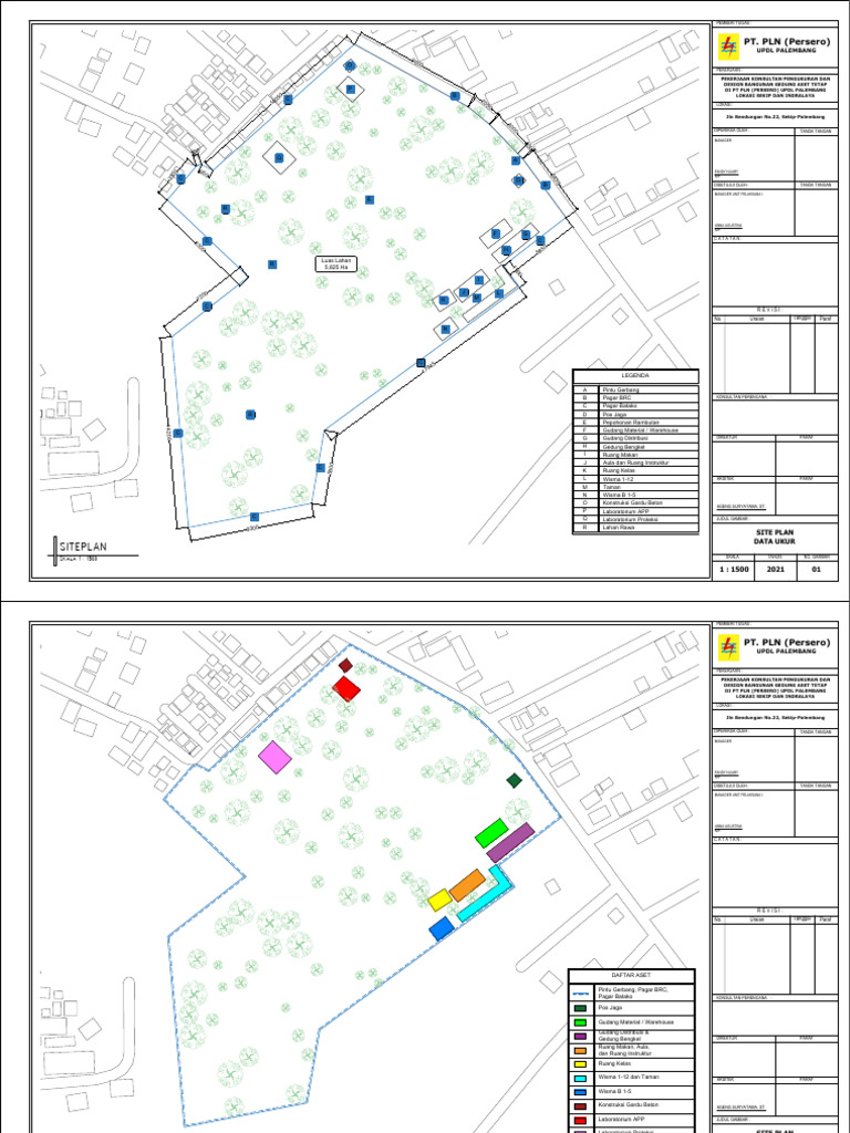 Site Plan Aset PLN Palembang | PDF